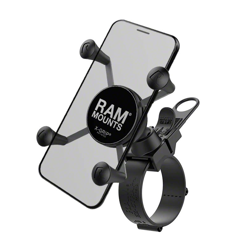 RAM Mounts Charger X-Grip Phone Mount with EZ-Strap Rail Mount RAP-SB ...