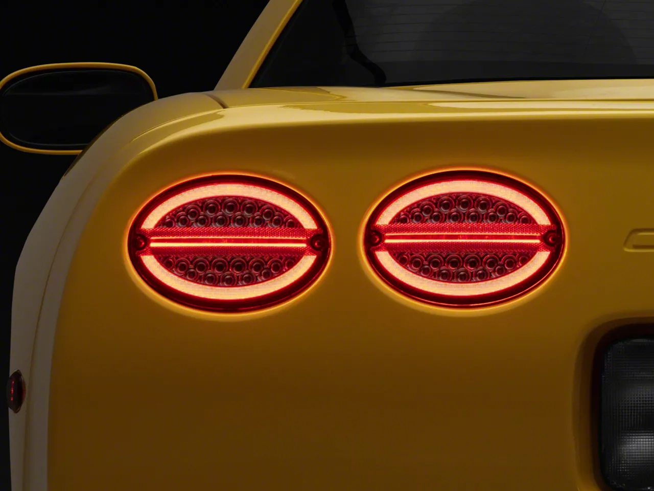 Raxiom Corvette Axial Series LED Tail Lights; Chrome Housing; Clear ...