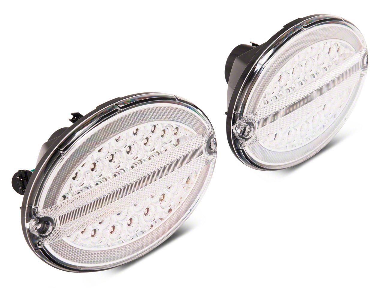 Raxiom Corvette Axial Series LED Tail Lights; Chrome Housing; Clear ...