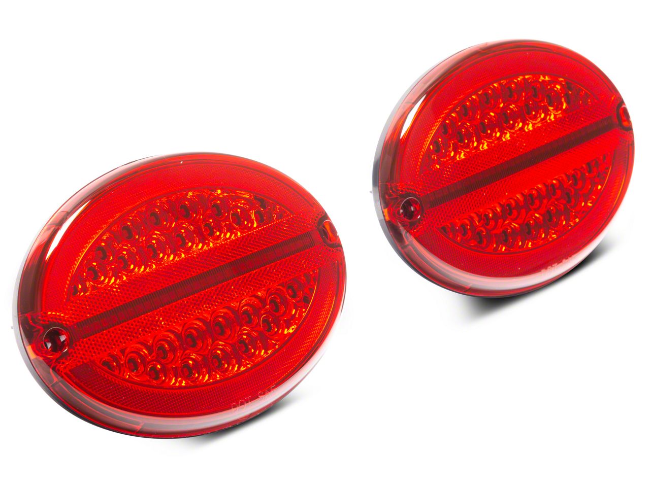 Raxiom Corvette Axial Series LED Tail Lights; Chrome Housing; Red Lens ...