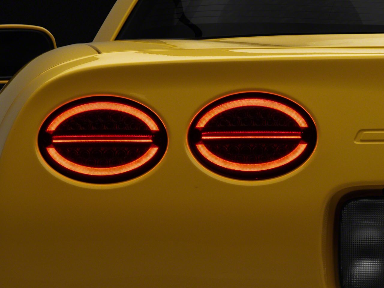 Raxiom Corvette Axial Series LED Tail Lights; Chrome Housing; Smoked ...