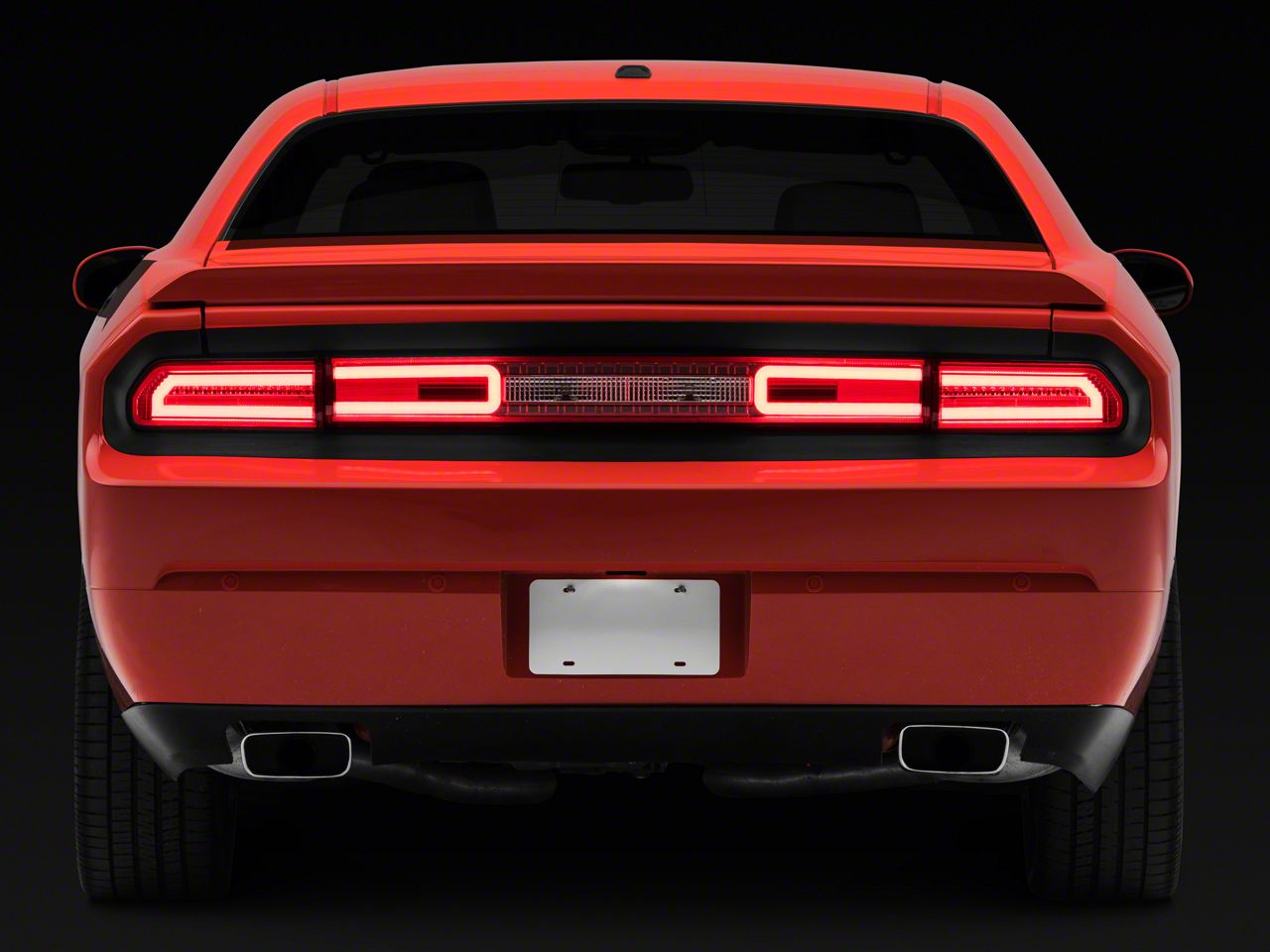 Raxiom Challenger LED Tail Lights; Chrome Housing; Red/Clear Lens ...