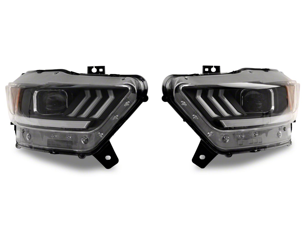 Raxiom Mustang LED Projector Headlights; Black Housing; Clear Lens ...