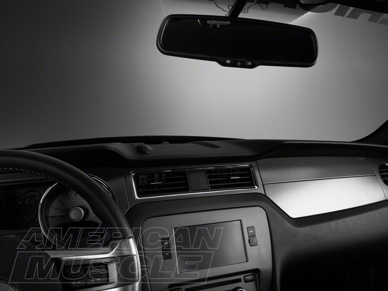 Raxiom Mustang Auto Dimming 3.5 in. Rear View Mirror w Backup Camera 384296 94 14 w o Sync
