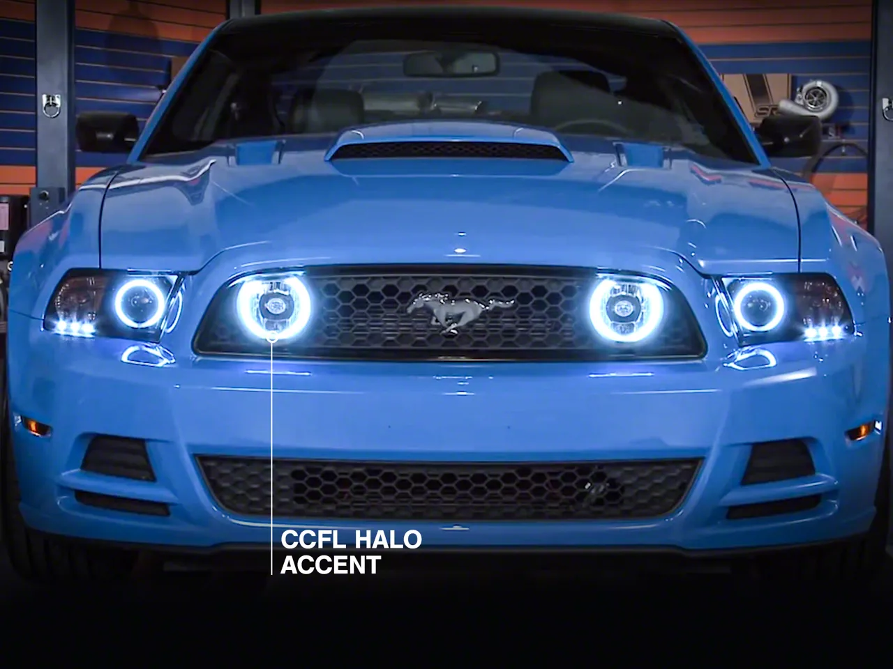 Raxiom Mustang CCFL Halo Fog Lights; Smoked 49177 (13-14 Mustang GT ...