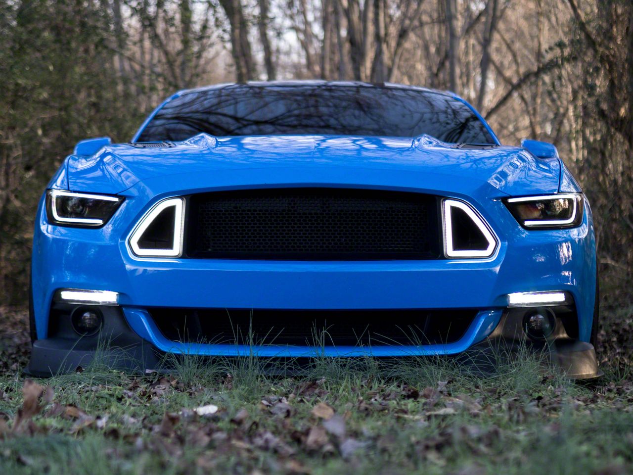 Raxiom Mustang LED Headlights; Black Housing; Smoked Lens 406011 (15-17 ...