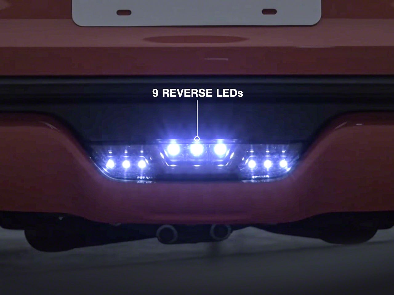 Mustang LED Reverse Light with Red Diffuser; Smoked (15-17 Mustang ...