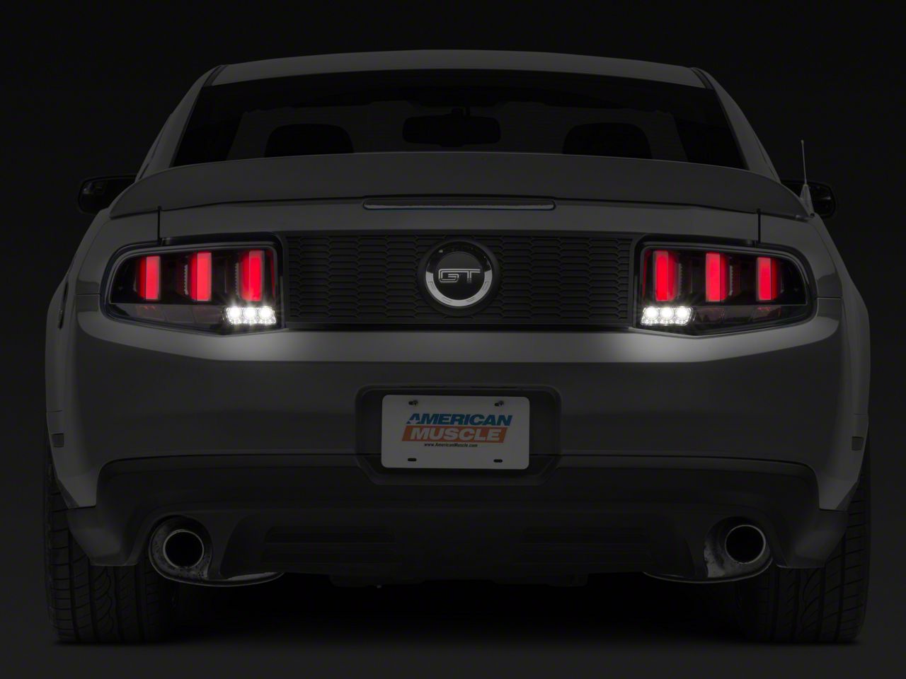 Raxiom Mustang Vector Tail Lights with White Diffusers; Smoked 399164 ...