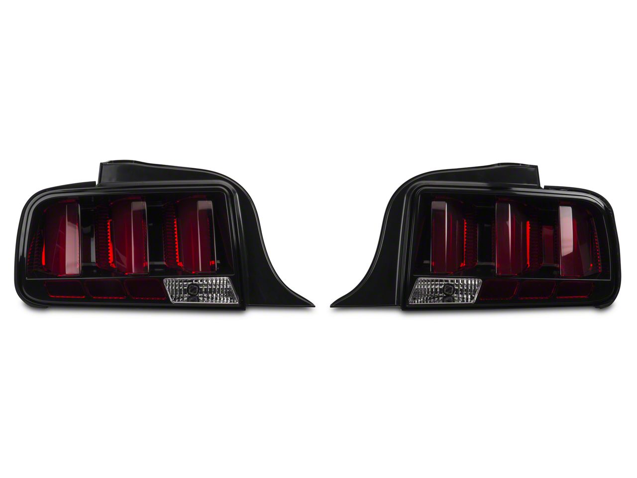 Raxiom Mustang Vector Tail Lights; Red Diffusers 393727 (05-09 Mustang ...