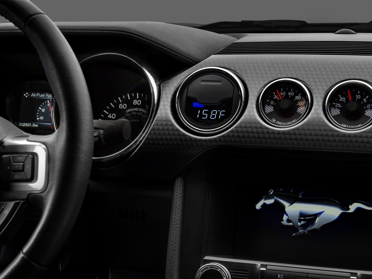 Raxiom Mustang Vent Integrated OBD2 Multi-Gauge with Vent Housing ...