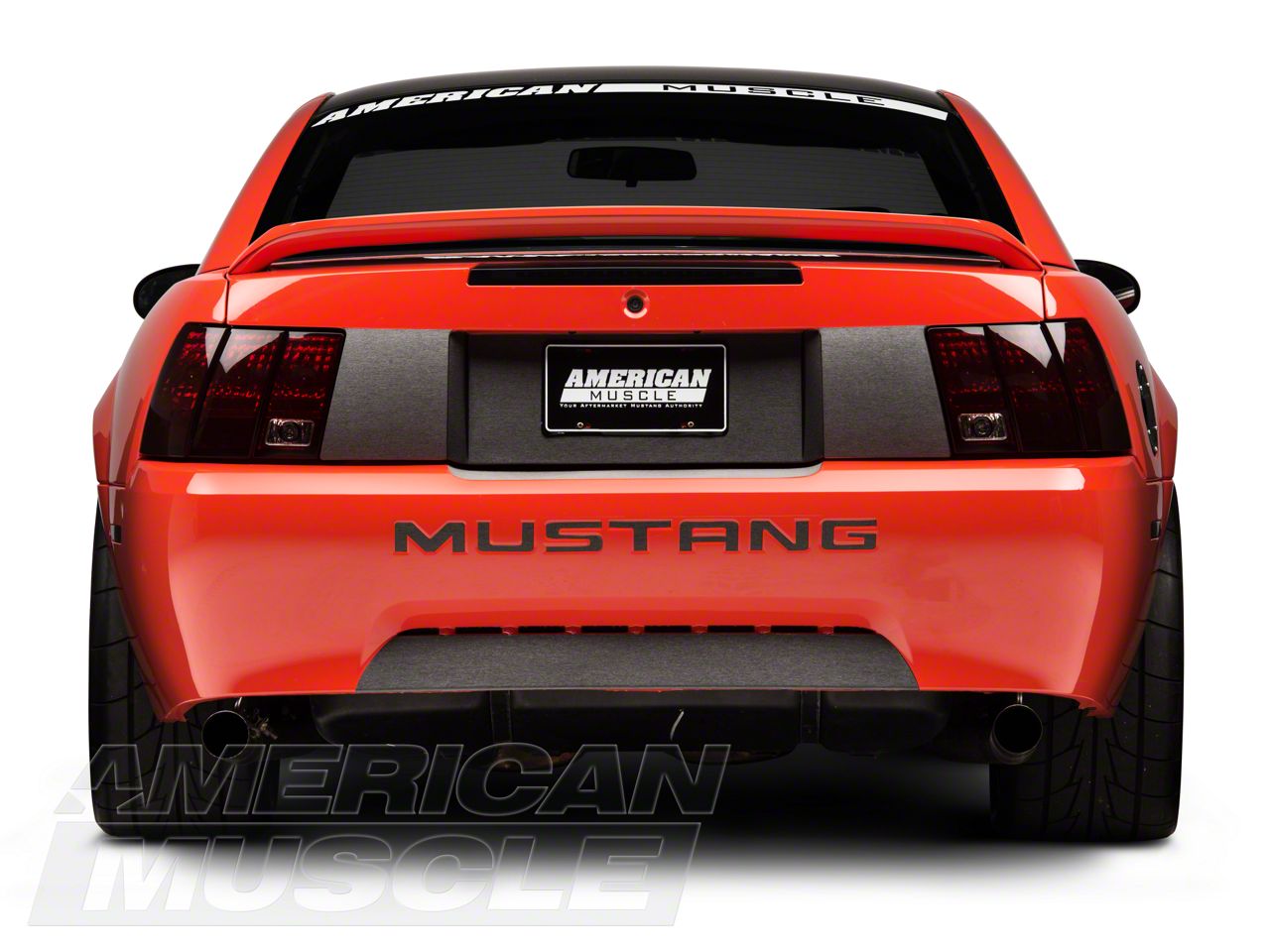 SEC10 Mustang Lower Rear Valance Accent; Brushed Black 100354 (99-04 ...