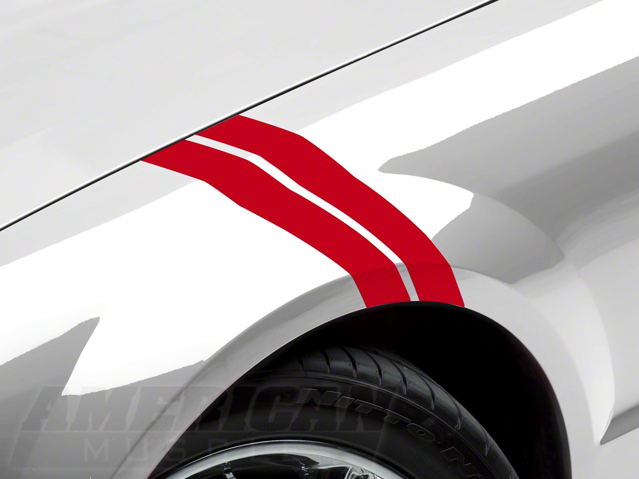 SEC10 Mustang Hash Marks; Red 26361G05 (05-14 Mustang) - Free Shipping