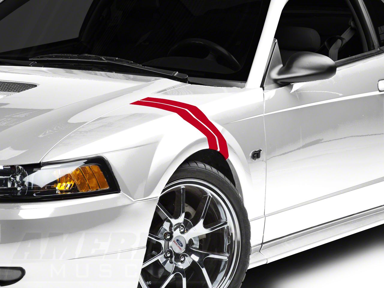 SEC10 Mustang Hash Marks; Red 26361G94 (94-04 Mustang) - Free Shipping