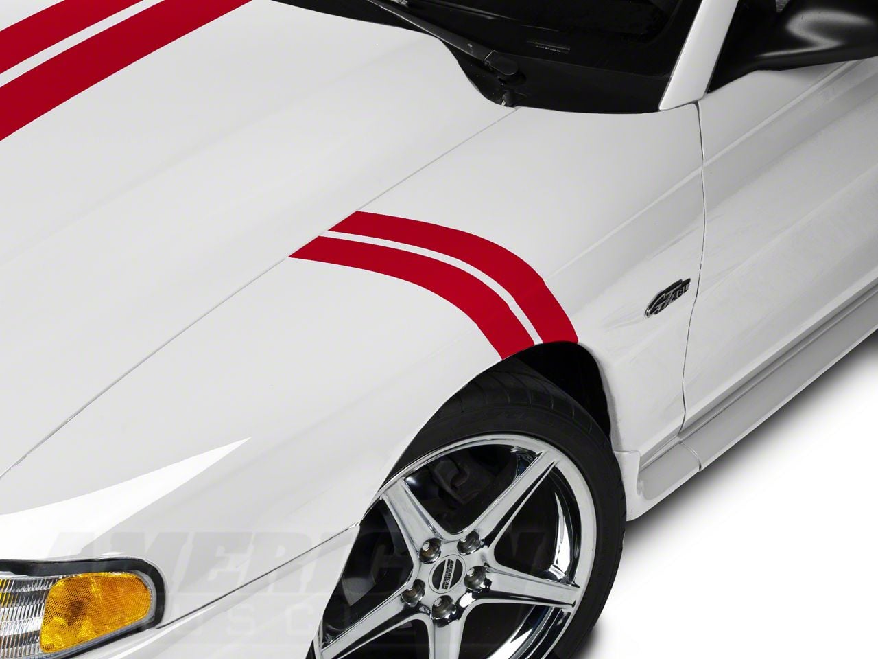 SEC10 Mustang Hash Marks; Red 26361G94 (94-04 Mustang) - Free Shipping