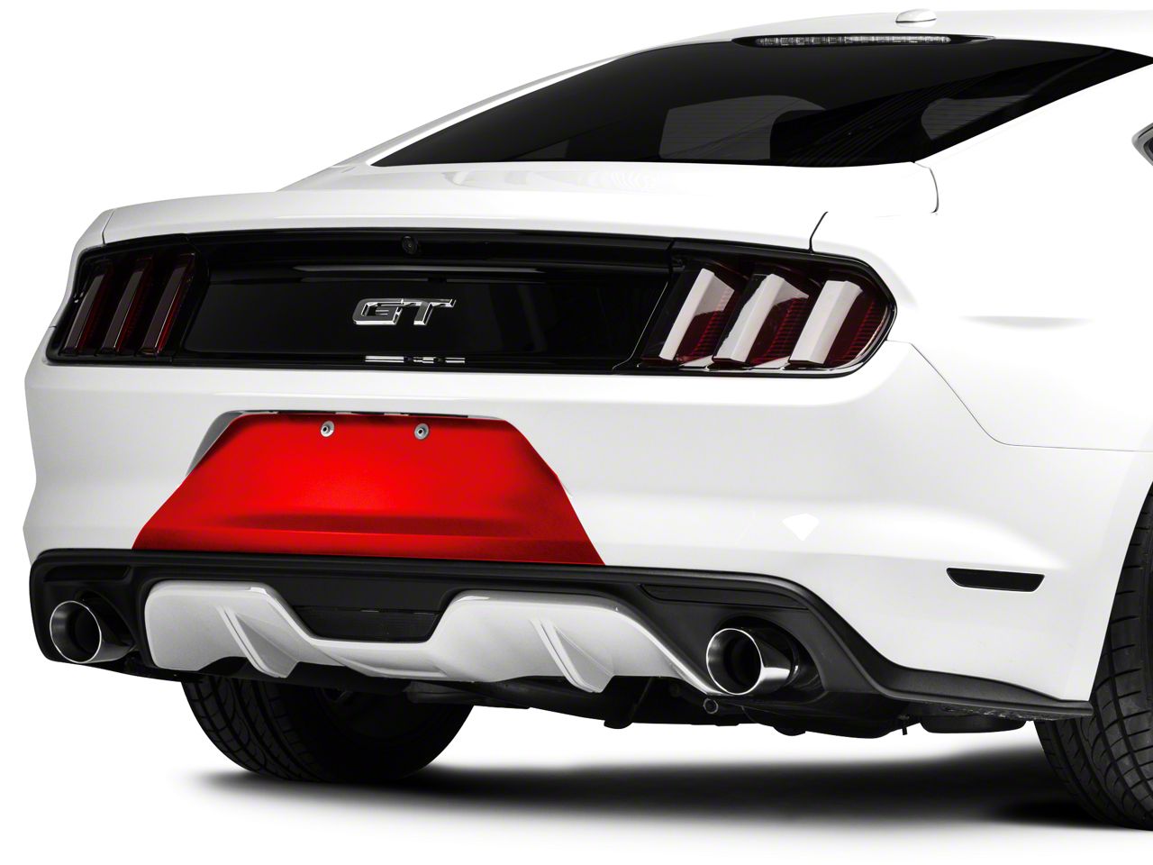 SEC10 Mustang Rear Bumper Accent Decal; Red 387498 (15-17 Mustang ...