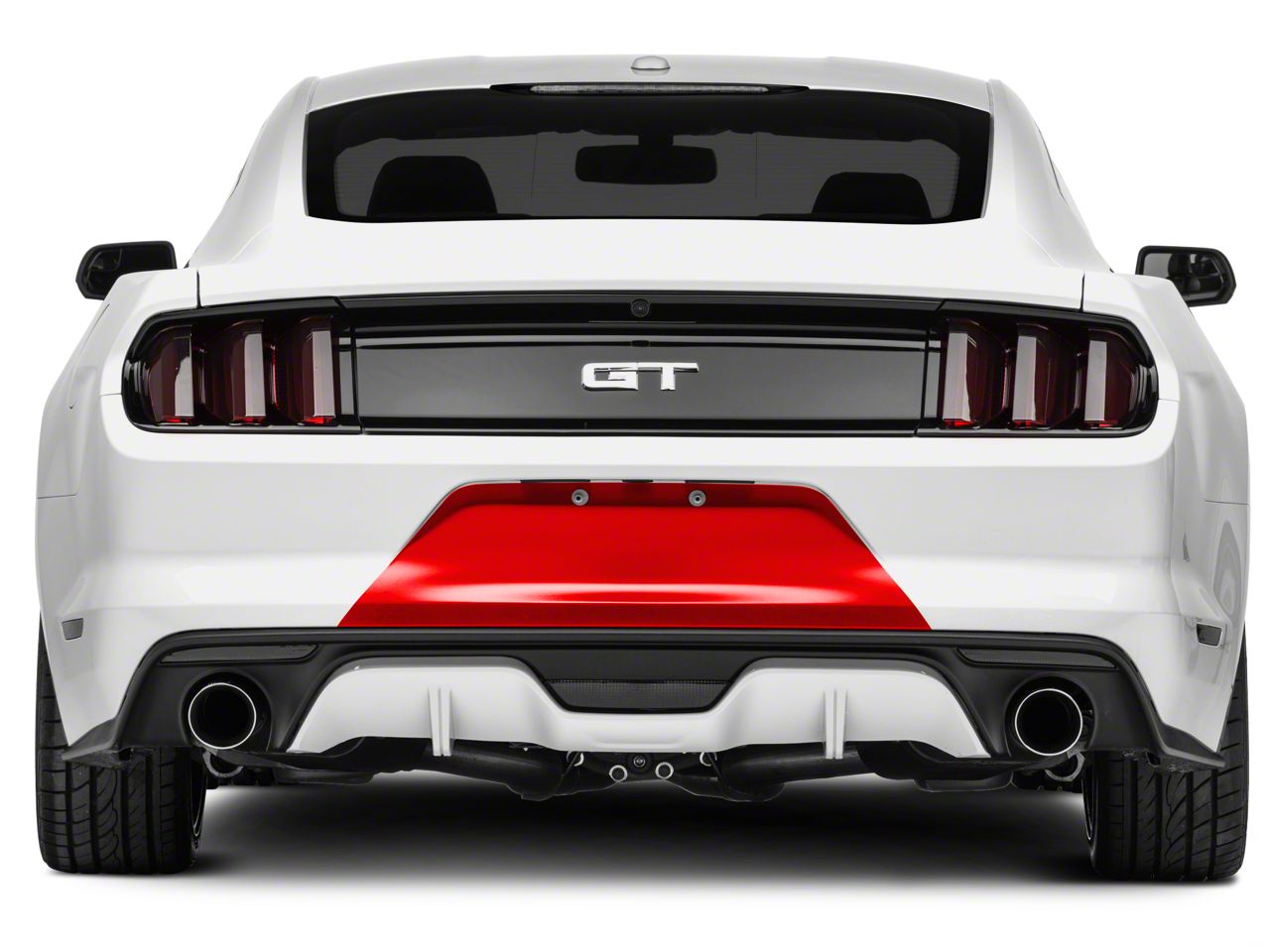 SEC10 Mustang Rear Bumper Accent Decal; Red 387498 (15-17 Mustang ...