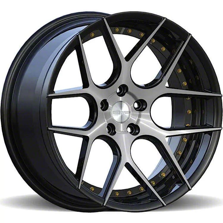Rennen Camaro CSL-4 Black Machined with Gold Bolts Wheel; 20x9; 25mm ...