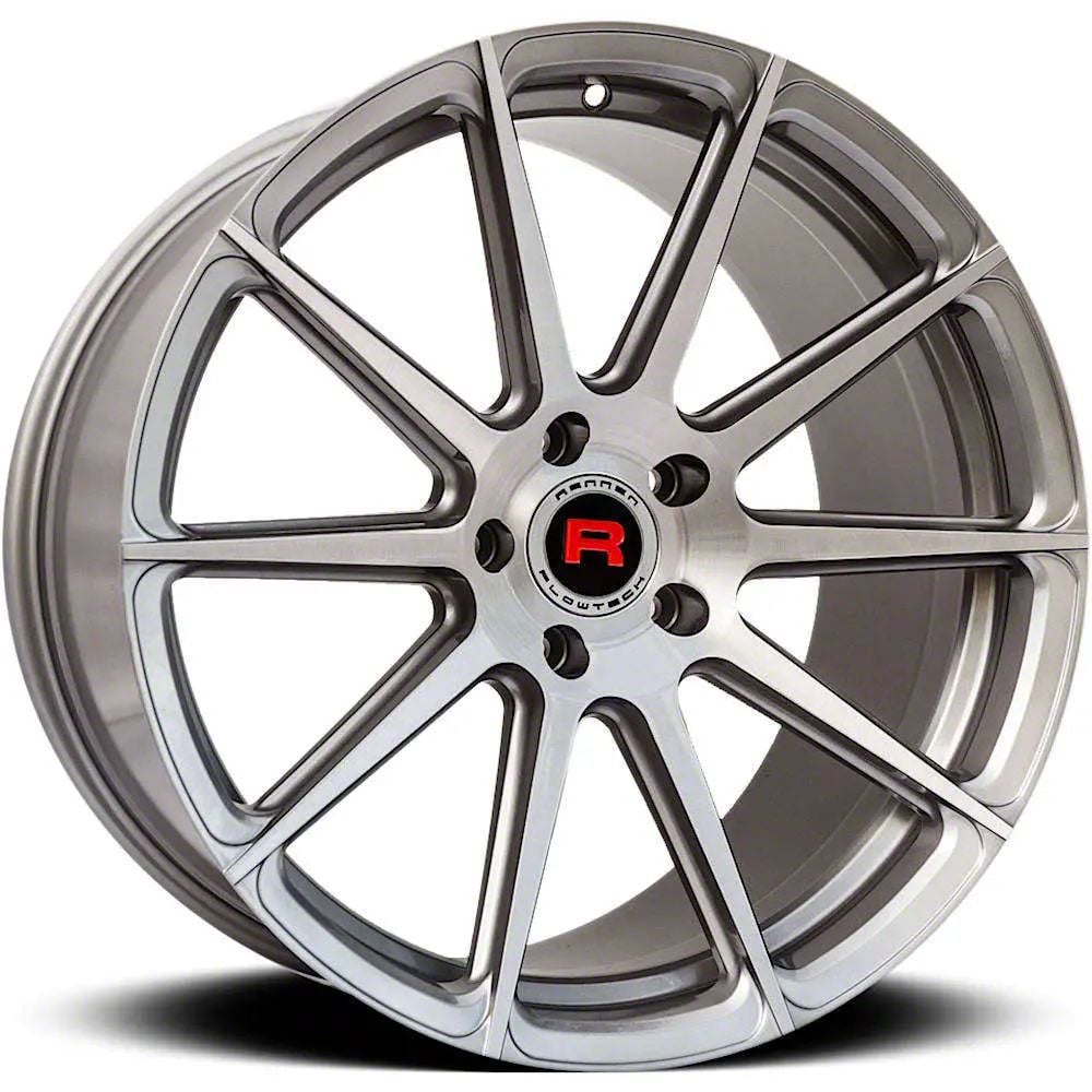 Rennen Flowtech Charger FT10 Silver Brushed Face Wheel; 20x9; 20mm ...