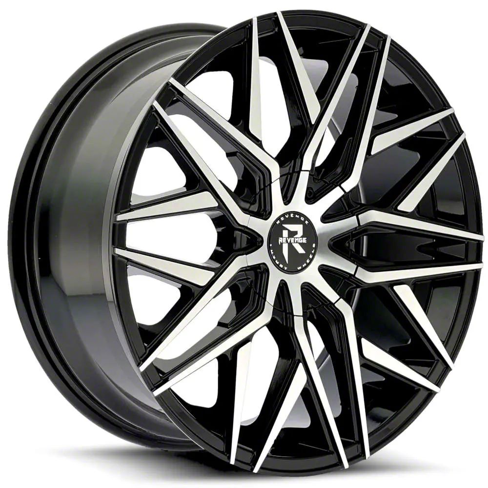Mustang RL-104 Black Machined Wheel; 20x8.5; 35mm Offset (24-26 Mustang ...