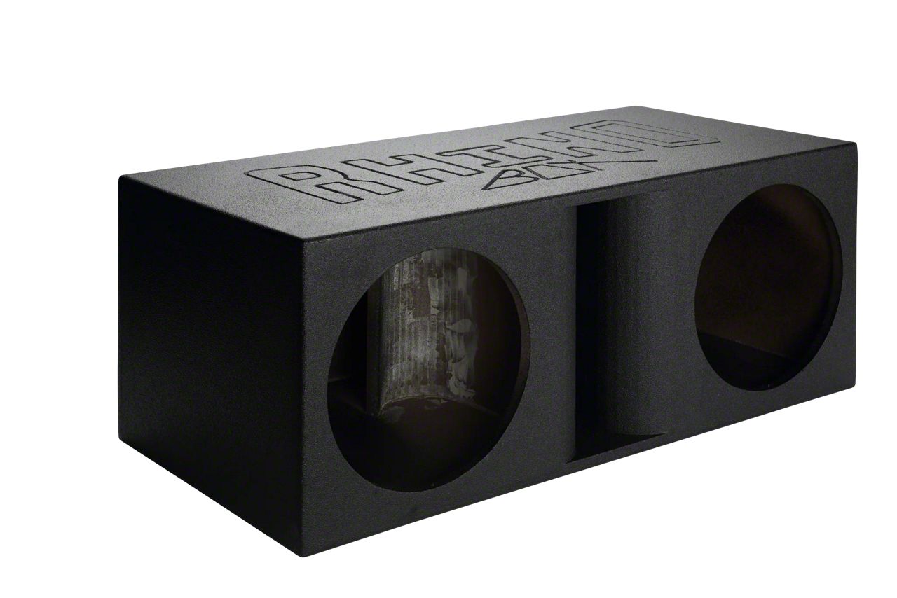 Challenger Dual 12-Inch Horn Ported Subwoofer Box; Poly Coated ...