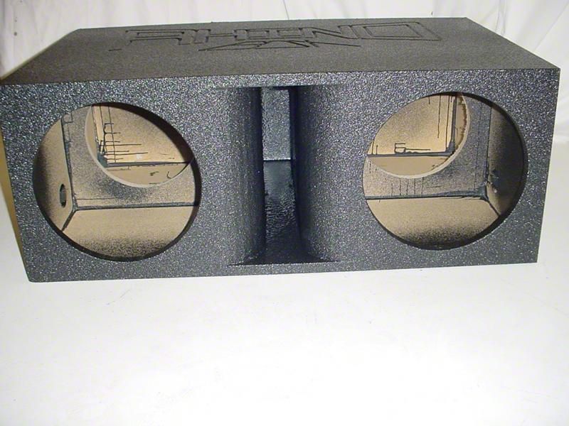 Corvette Dual 10-Inch Super Bass Horn Ported Subwoofer Box; Poly Coated ...