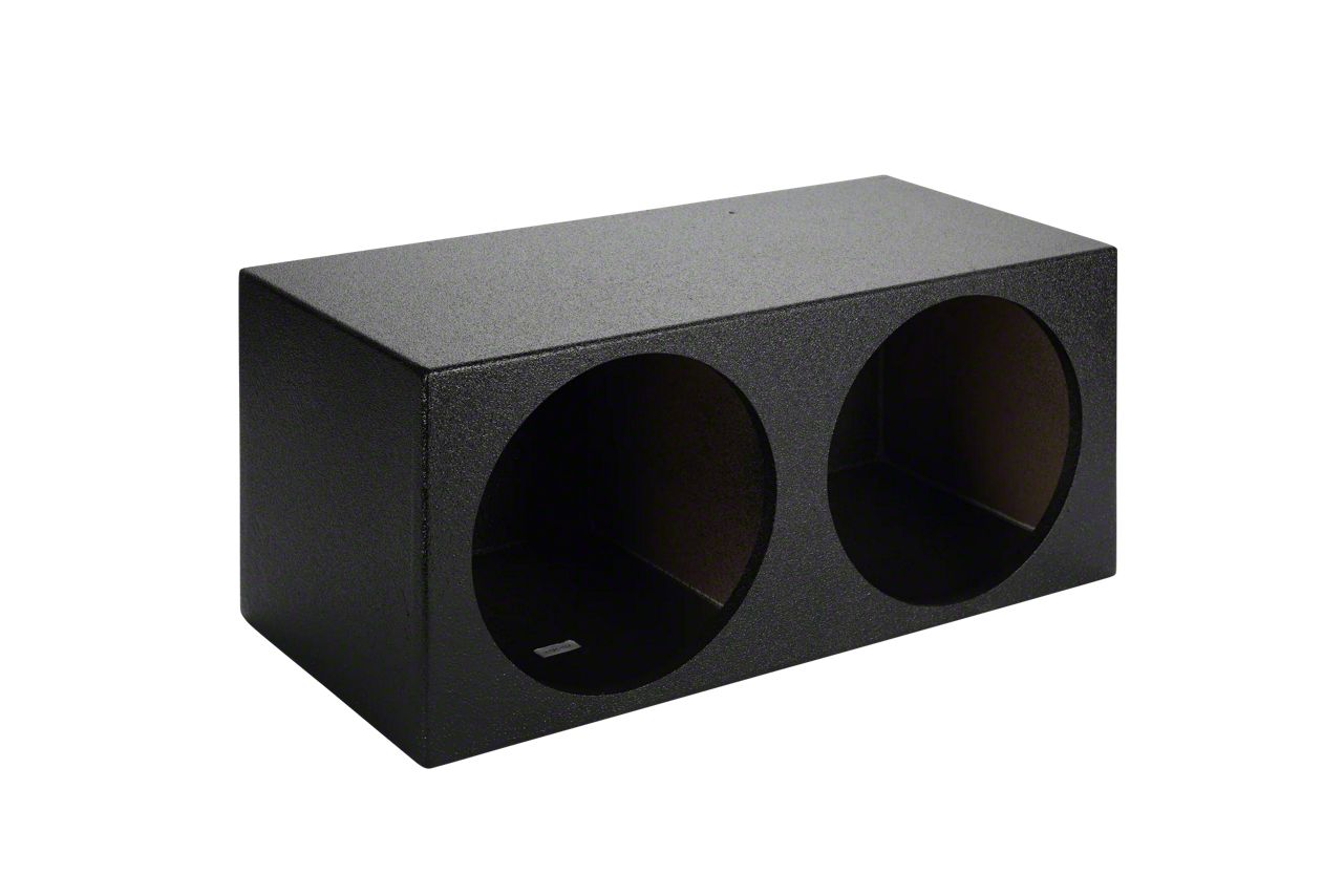 Rhino Box Corvette Dual 8-Inch Subwoofer Box; Poly Coated HB-28 (97-19 ...