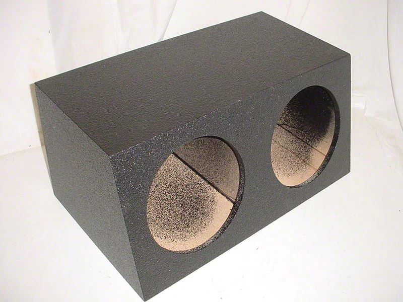 Mustang Dual 12-Inch Subwoofer Box; Poly Coated (79-93 Mustang ...