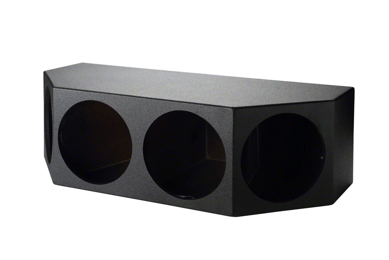 Rhino Box Mustang Quad 10-Inch Front Facing Subwoofer Box; Poly Coated ...