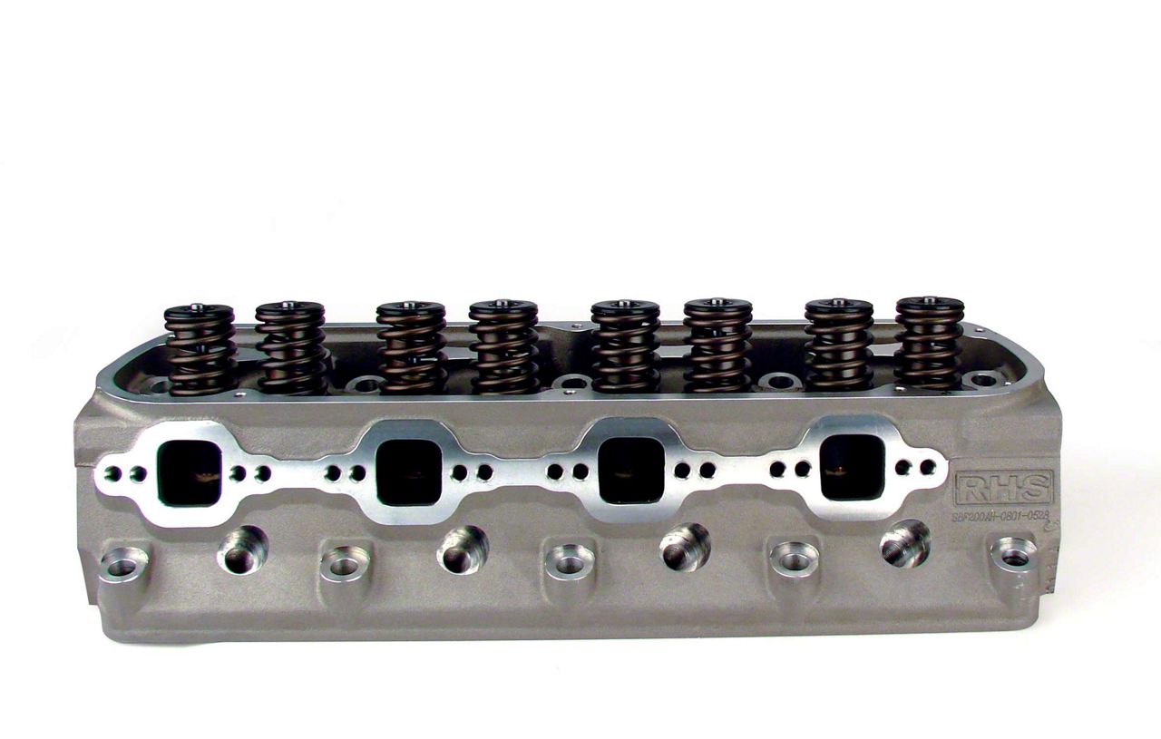 RHS Mustang Pro Action 20 Degree Small Block Ford 200cc Pre-Assembled Aluminum Cylinder Head for ...