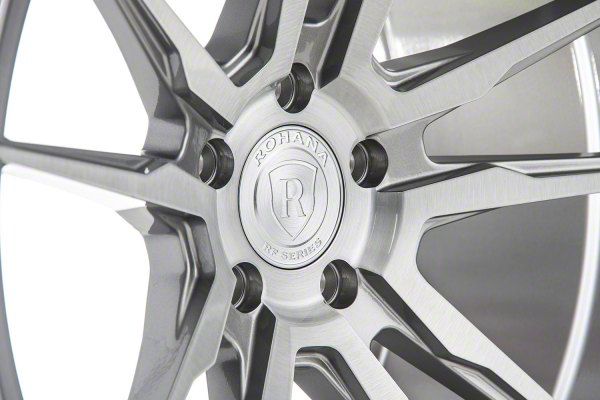 Rohana Wheels Corvette RFX2 Brushed Titanium Wheel; Front Only; 19x9.5 ...