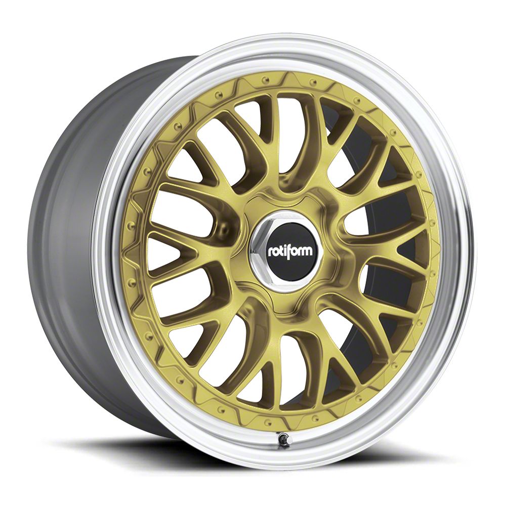 Rotiform Mustang LSR Matte Gold Machined Wheel; 19x8.5; 35mm Offset ...