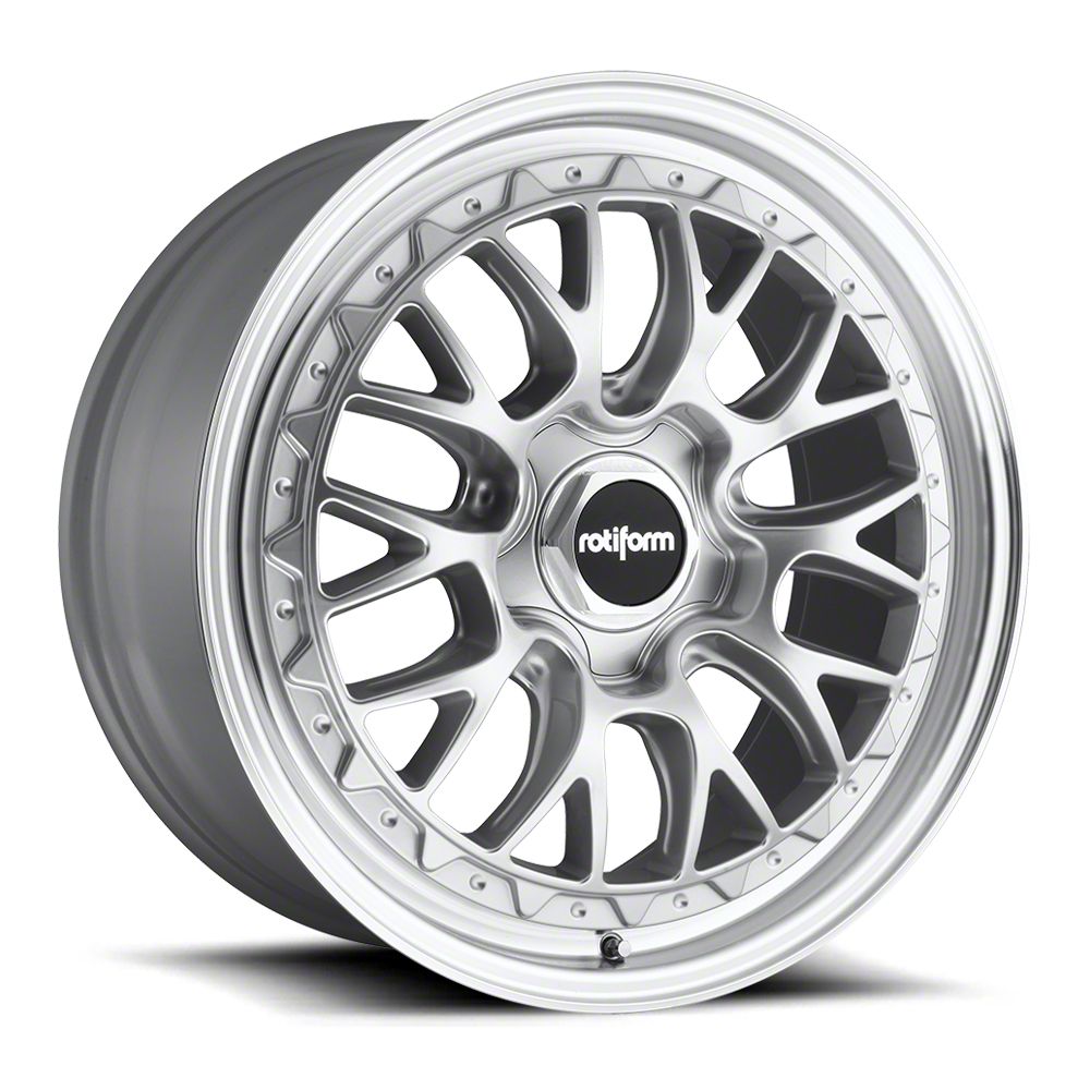 Rotiform Mustang LSR Gloss Silver Machined Wheel; 19x8.5; 45mm Offset ...