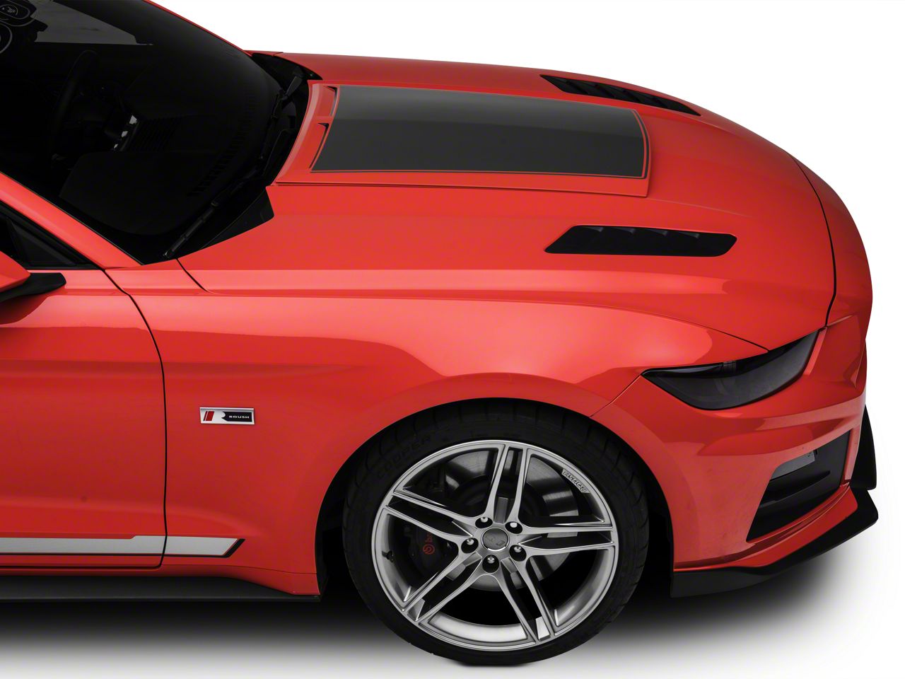 Roush Mustang Heat Extractors; Molded Black 421869 (15-17 Mustang GT ...