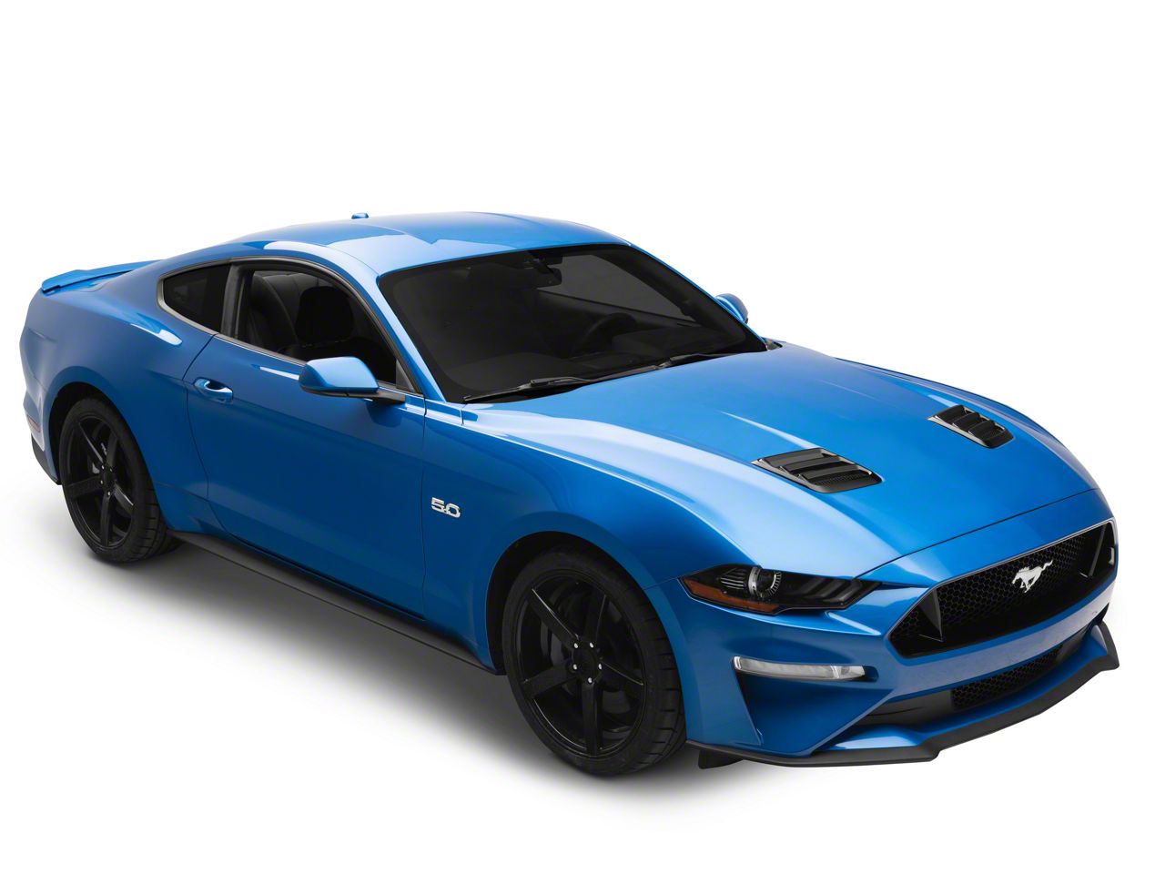 Roush Mustang Hood Heat Extractors; Gloss Black 422325 (18-23 Mustang ...