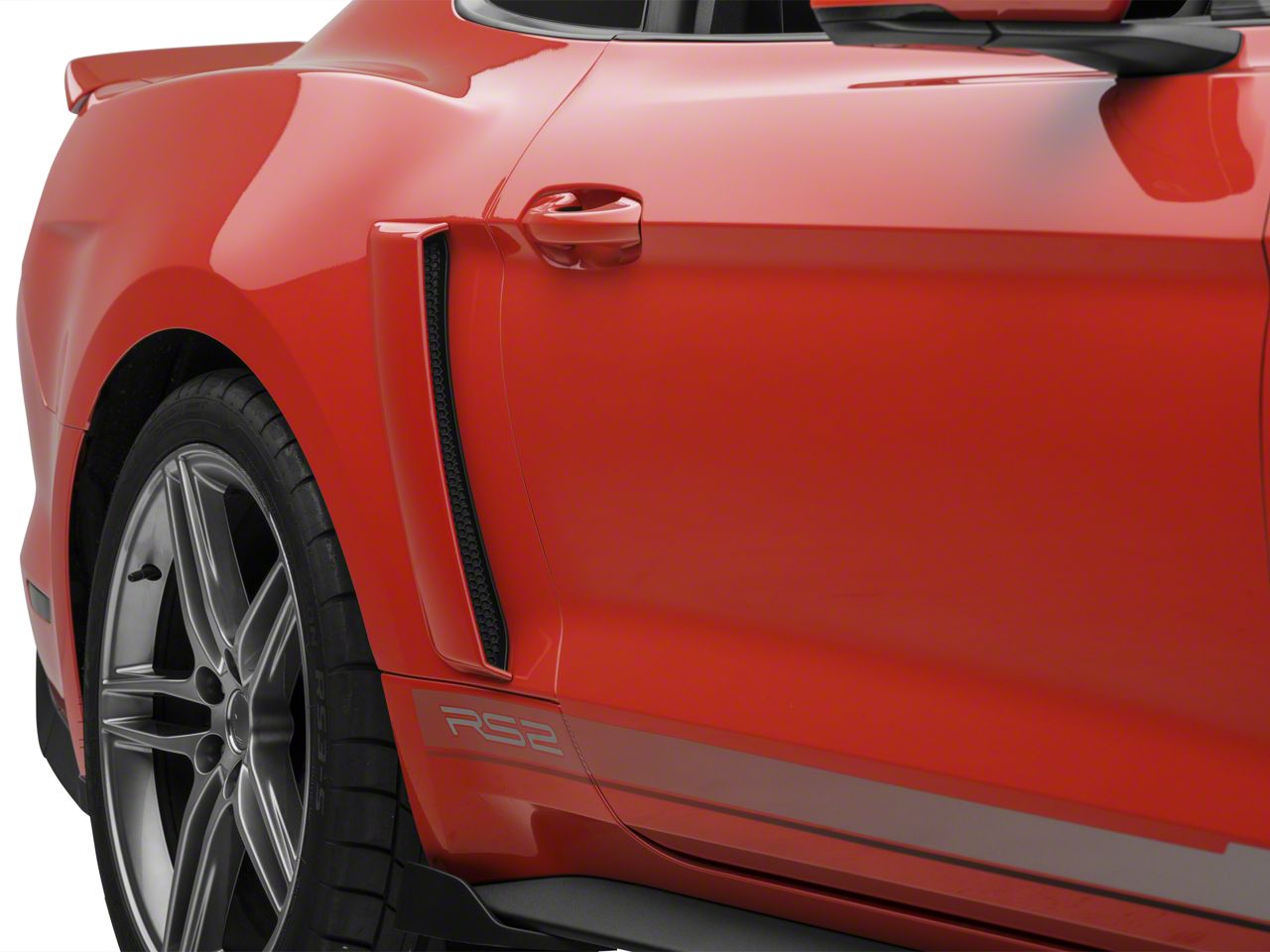 Roush Mustang Quarter Panel Side Scoops; Unpainted 421870 (15-23 ...