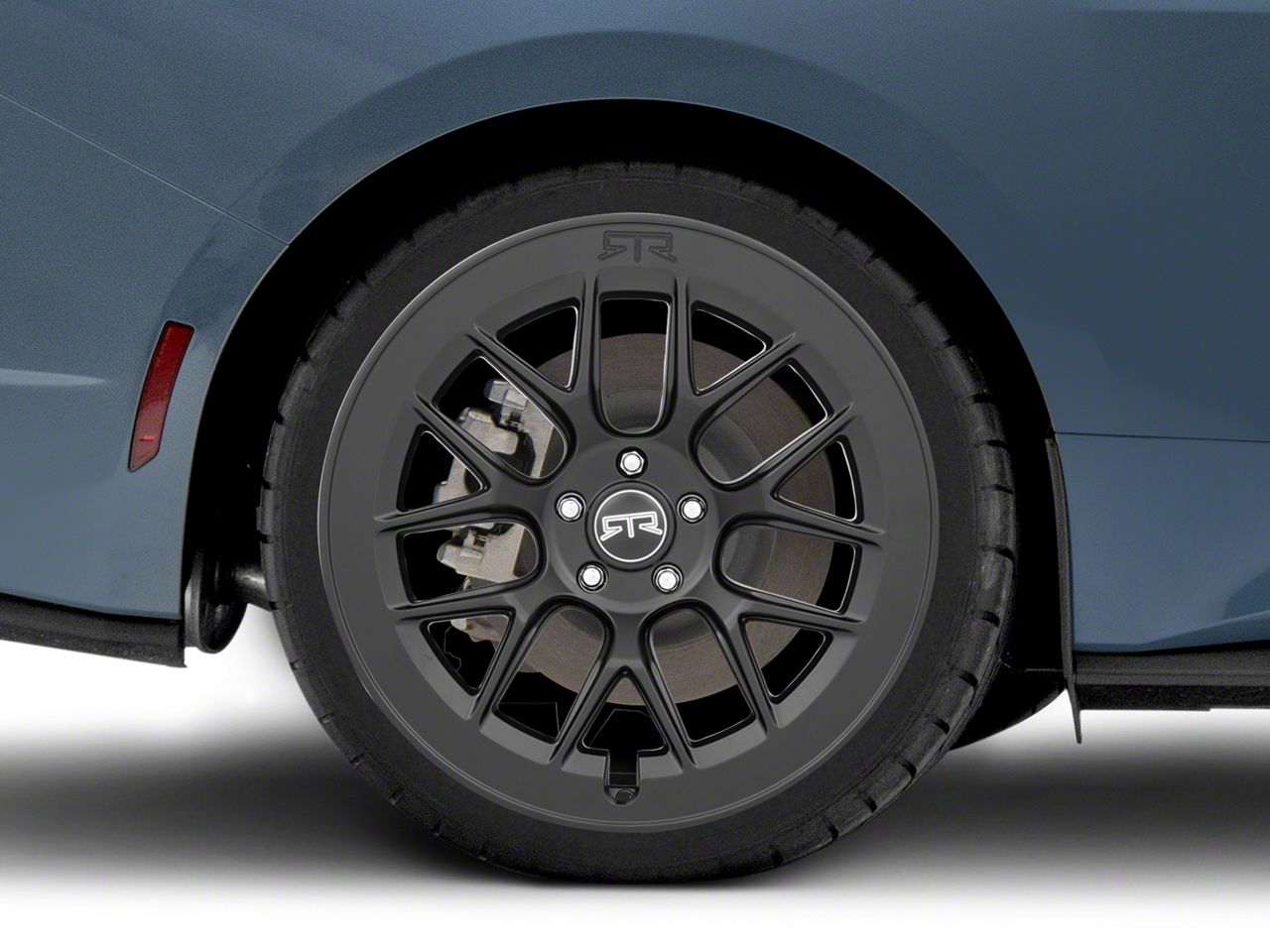 RTR Mustang Aero 7 Satin Black Wheel; Rear Only; 20x10.5; 45mm Offset ...