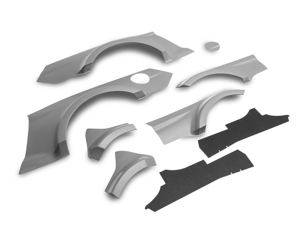 RTR Mustang Spec 5 Wide Body Kit; Unpainted 1598-7018 (15-17 Mustang ...