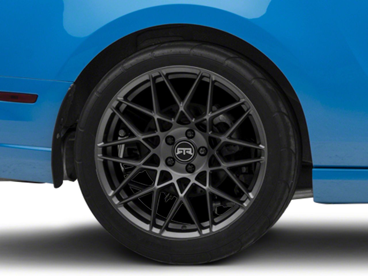 RTR Mustang Tech Mesh Satin Charcoal Wheel; Rear Only; 20x10.5; 45mm ...