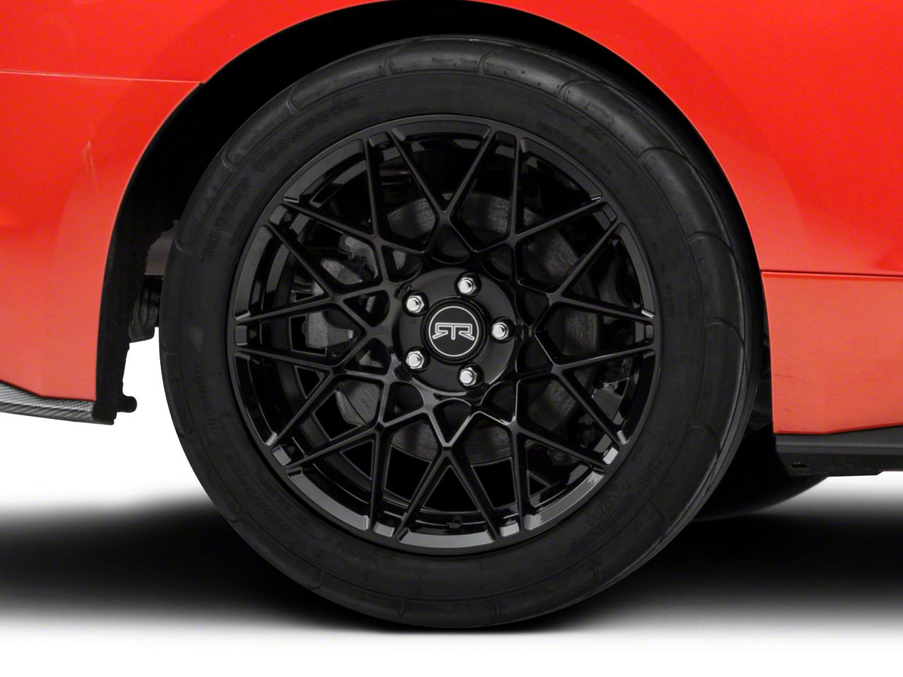 RTR Mustang Tech Mesh Gloss Black Wheel; Rear Only; 19x10.5; 45mm ...