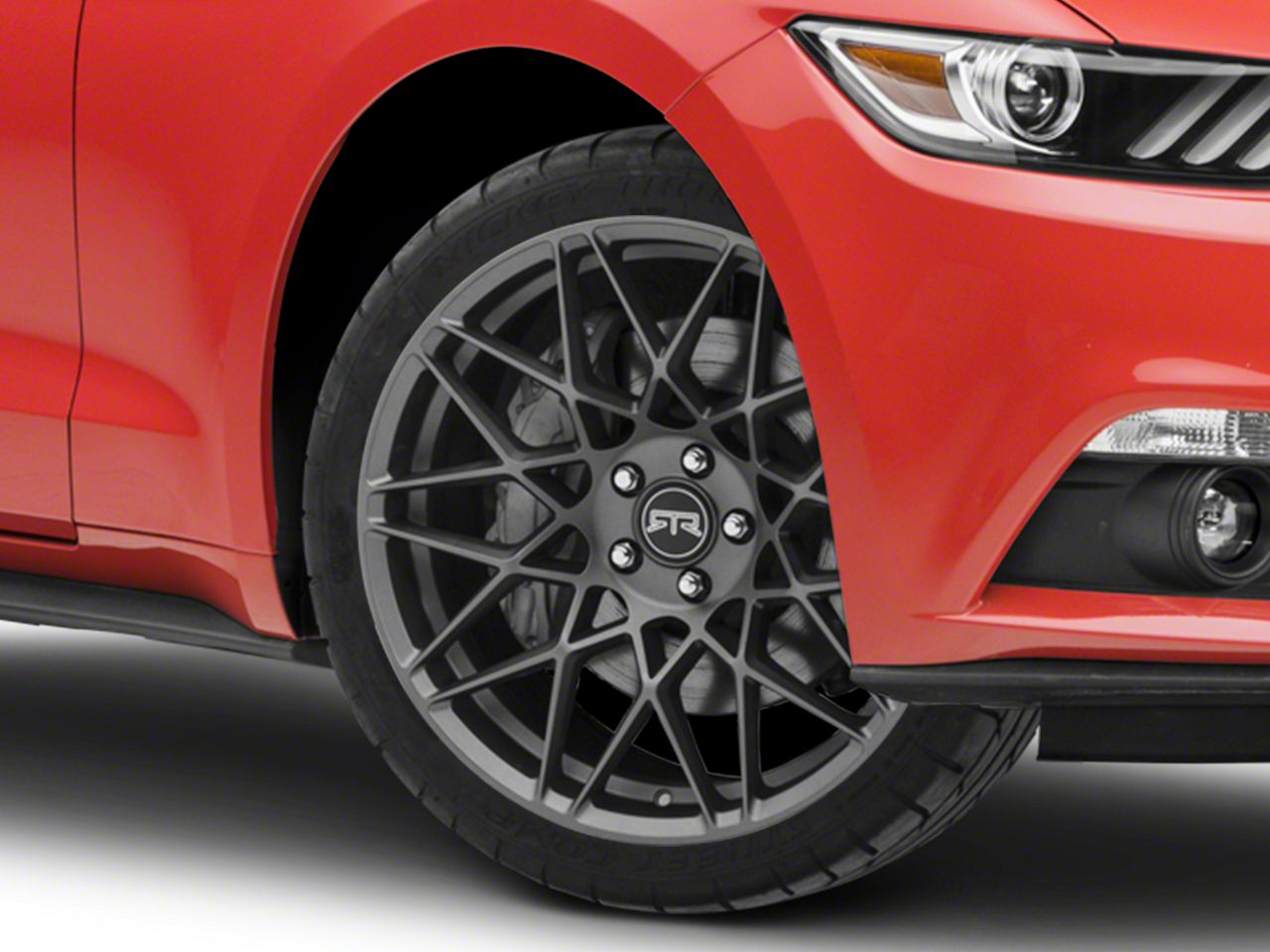 RTR Mustang Tech Mesh Satin Charcoal Wheel; 20x9.5; 33mm Offset A236955 ...