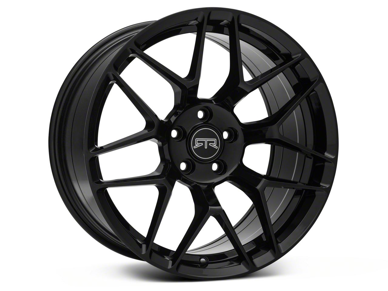RTR Mustang Tech 7 Gloss Black Wheel; Rear Only; 19x10.5; 45mm Offset ...