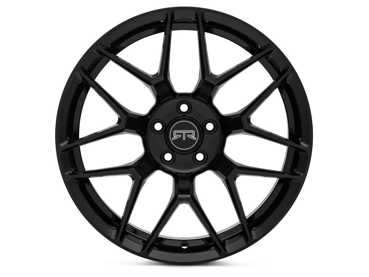 RTR Mustang Tech 7 Gloss Black Wheel; Rear Only; 19x10.5; 45mm Offset ...