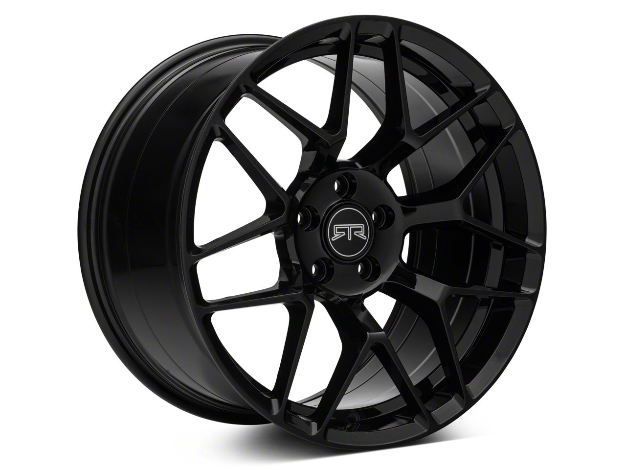 RTR Mustang Tech 7 Gloss Black Wheel; Rear Only; 19x10.5; 45mm Offset ...