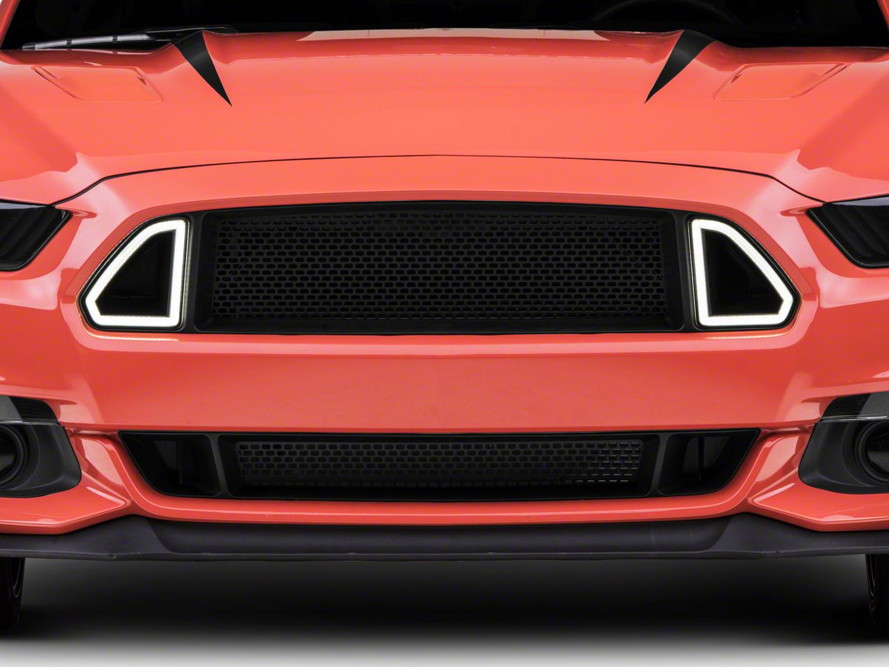 RTR Mustang Upper Grille with LED Accent Vent Lights 389944-BB (15-17 ...