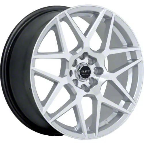 RUFF Mustang R351 Silver with Machined Face Wheel; 18x8; 40mm Offset ...