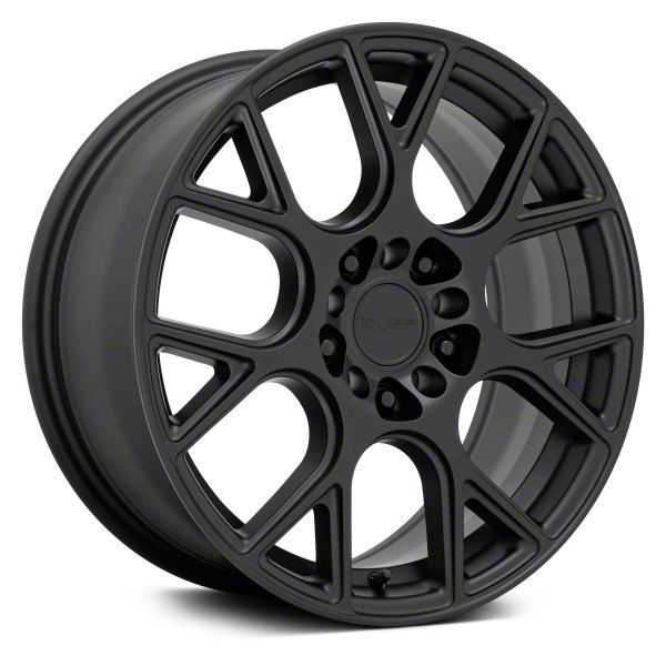 RUFF Mustang Drift Matte Black Wheel; 18x8; 38mm Offset ...