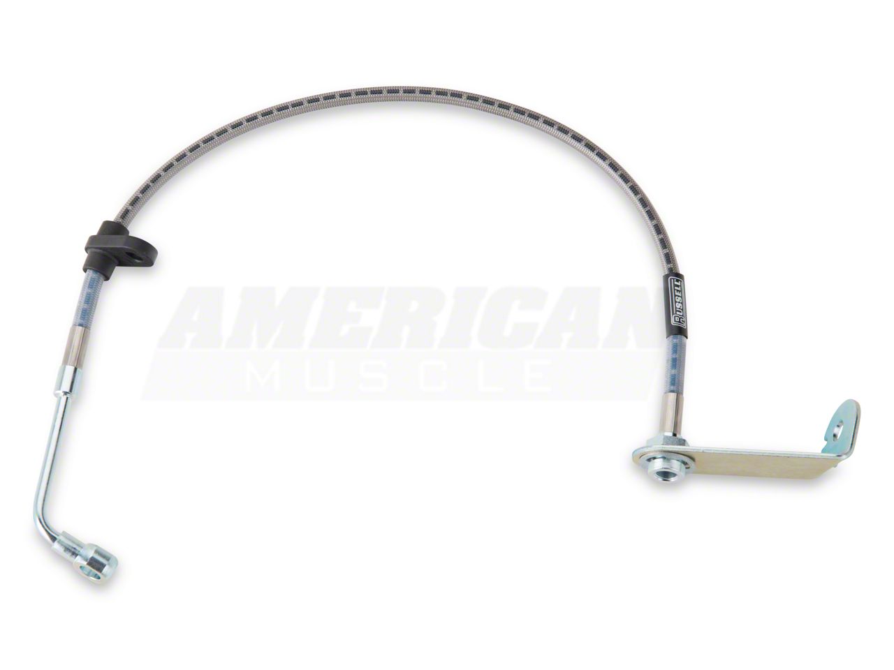 Russell Mustang Stainless Steel Braided Brake Line Kit; Front and Rear ...
