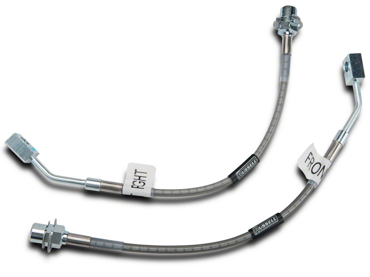 Russell Mustang Stainless Steel Braided Brake Line Kit; Front and Rear ...