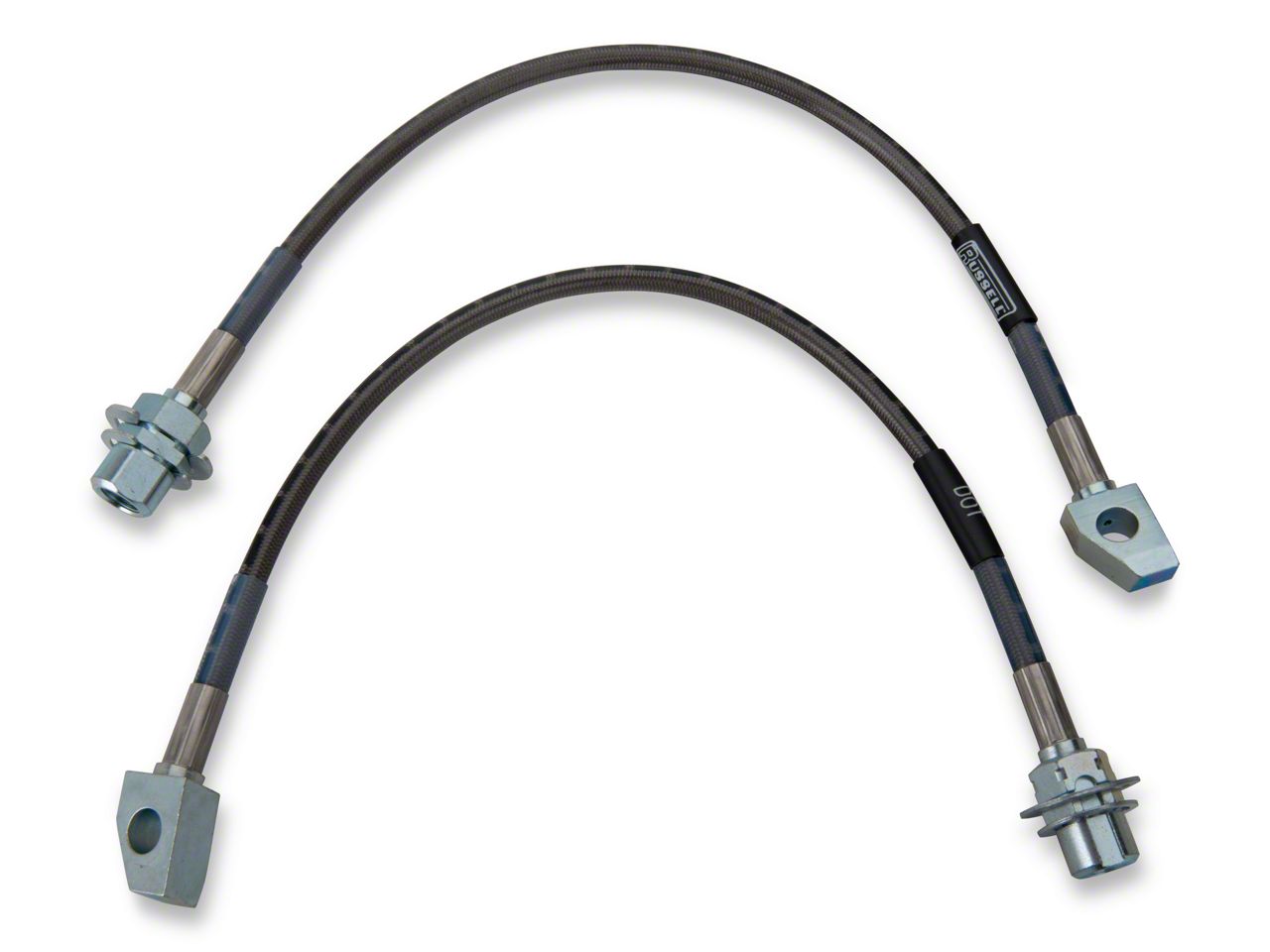 Russell Mustang Stainless Steel Braided Brake Line Kit; Front 693170 ...