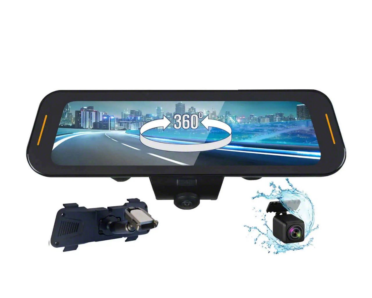 Rydeen Camaro 360 Surround View Frameless Rearview Mirror with 4K Dash ...